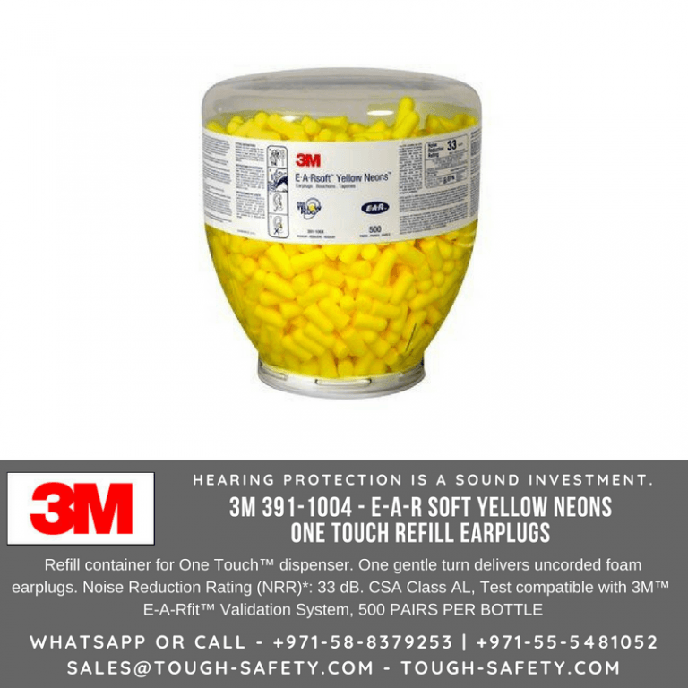 3M E-A-Rsoft Yellow Neons One Touch Refill Earplugs 391-1004