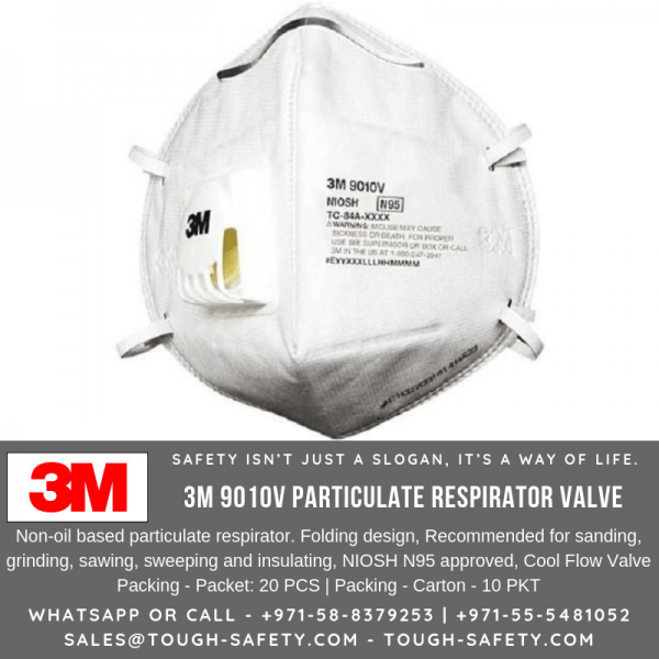 3M 9010V N95 Disposable Dust Mask/Respirator - 3M Distributor/Supplier